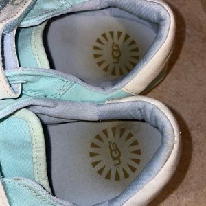 UGG | Shoes | Ugg Tennis Shoes Canvas Glitter Aqua Velcro | Poshmark